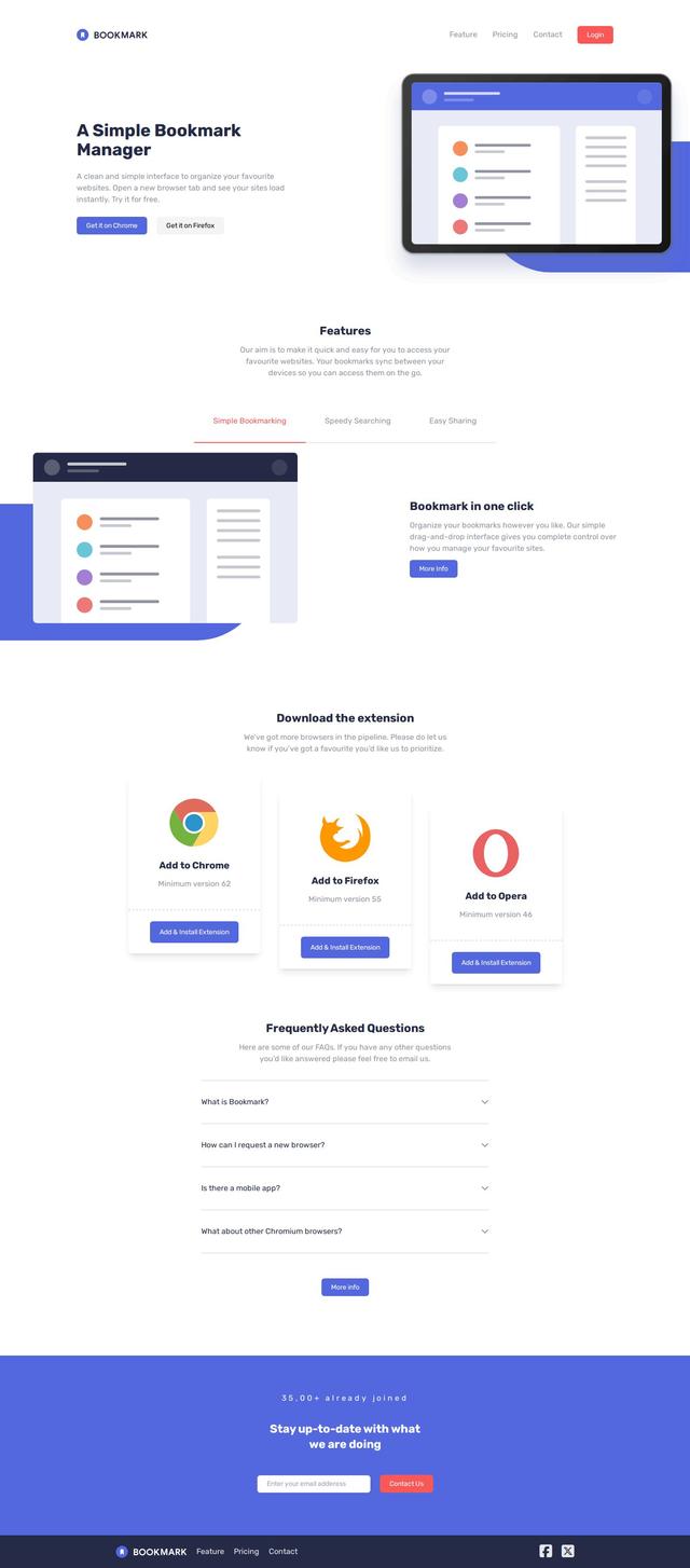 Frontend Mentor | Responsive Landing page using Tailwind+React.js coding challenge solution