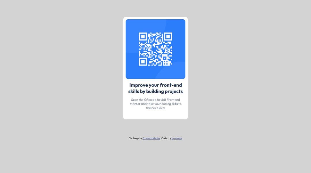 Frontend Mentor | QR-code solution using CSS grid coding challenge solution
