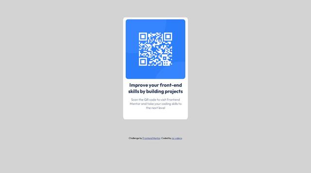 Frontend Mentor | QR-code solution using CSS grid coding challenge solution