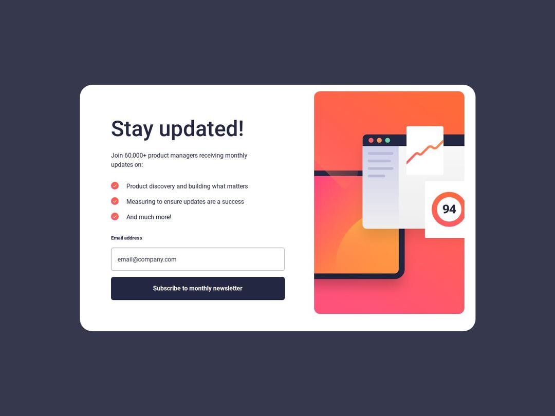Frontend Mentor | Responsive Newsletter SignUp Form using Angular and Boostrap 5 coding ...