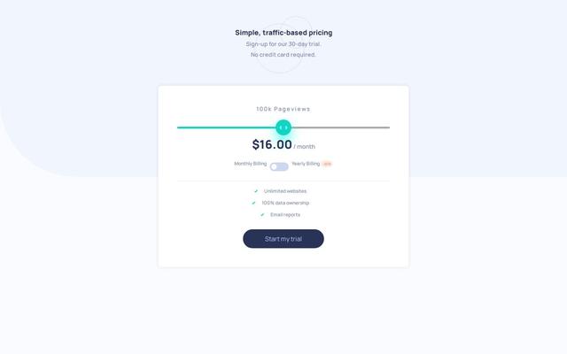 Frontend Mentor | Interactive Pricing Componenet coding challenge solution
