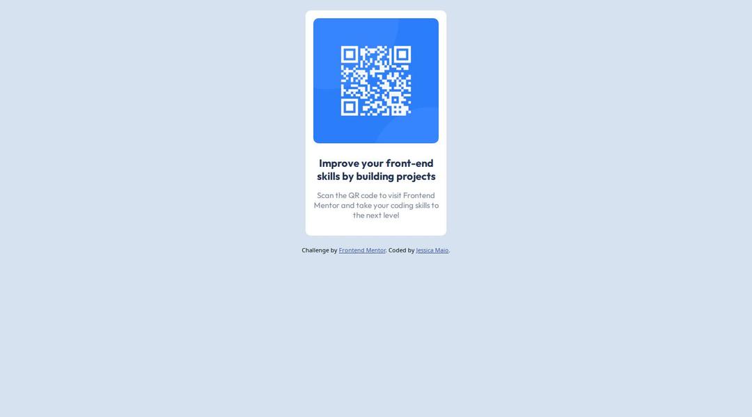 Frontend Mentor | QR code using flex box coding challenge solution