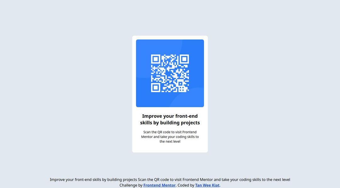 Frontend Mentor | Frontend Mentor QR code component coding challenge solution
