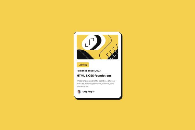 Frontend Mentor | Blog preview card using css flex coding challenge solution