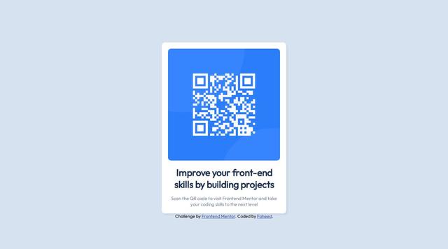 Frontend Mentor | First Mobile - QR Code Component coding challenge solution