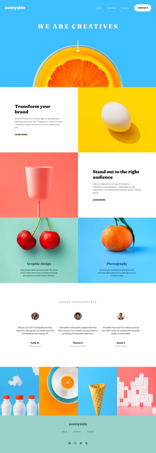 Frontend Mentor | Sunnyside landind page built with SASS (No JS) coding challenge solution