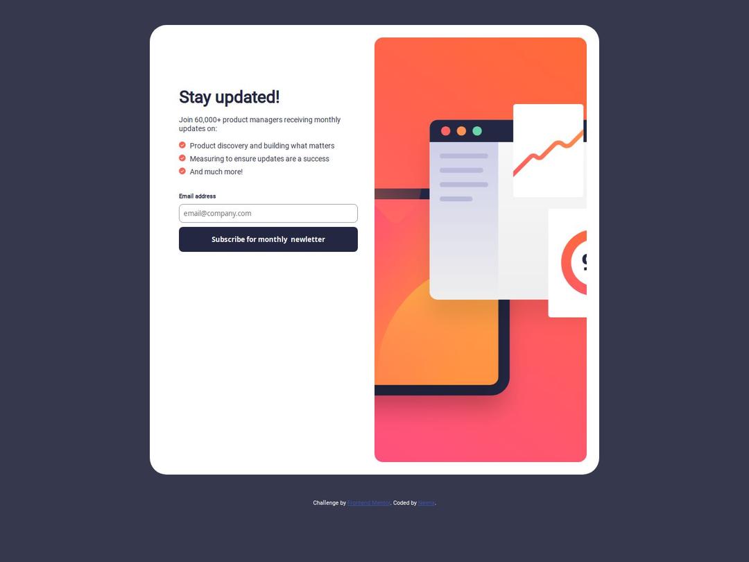 Frontend Mentor | Newsletter sign-up form with success message using ...