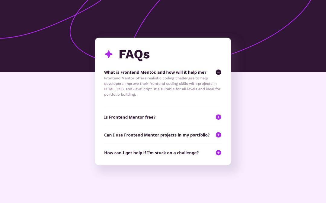 Frontend Mentor | Responsive FAQ page using React, TypeScript and CSS3 ...
