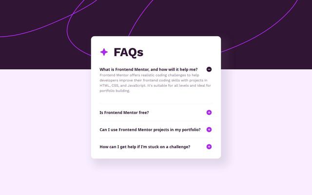 Frontend Mentor Responsive Faq Page Using React Typescript And Css3 Coding Challenge Solution