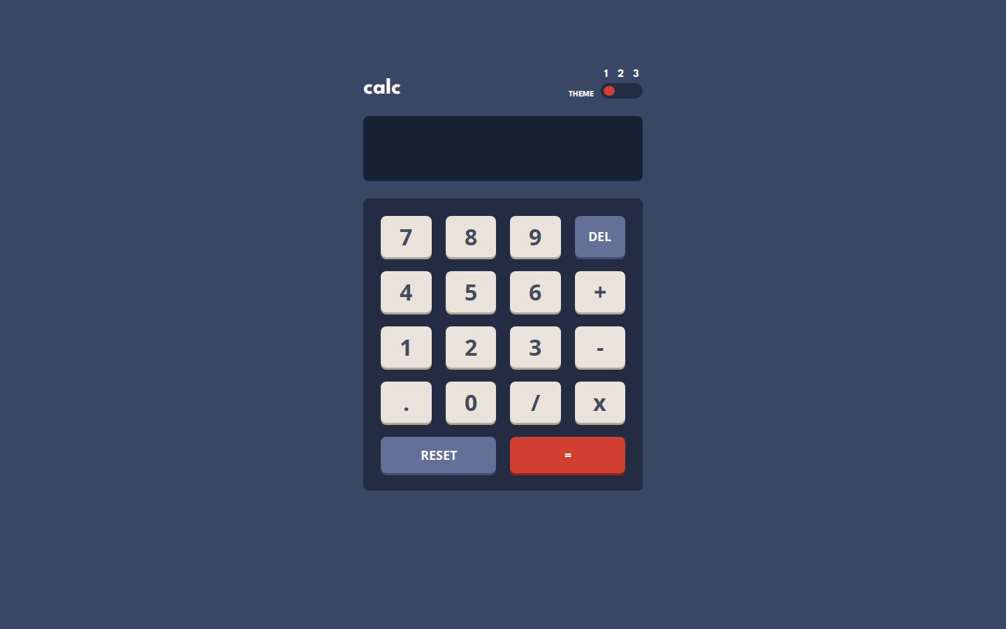 Frontend Mentor | calculator app using pure html, css and js coding challenge solution