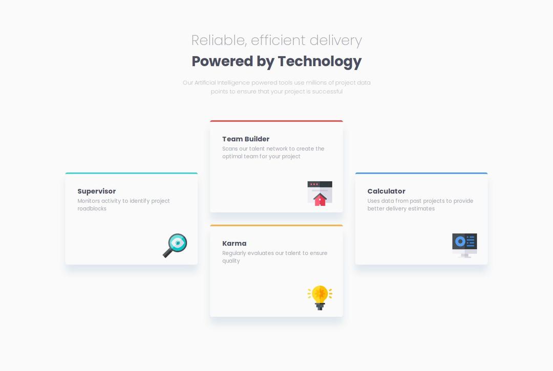 Frontend Mentor | Four card feature section coding challenge solution