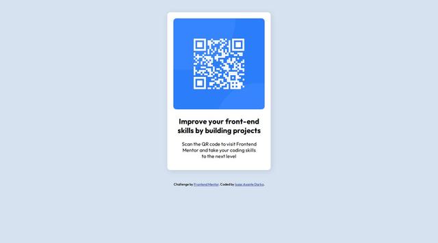 Frontend Mentor | QR Code Project with CSS Flexbox coding challenge solution