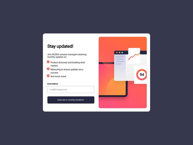 Frontend Mentor Responsive News Letter Sign Up Using Html Css And
