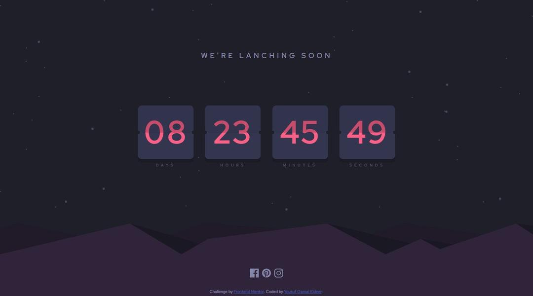 Frontend Mentor | Launch Countdown coding challenge solution