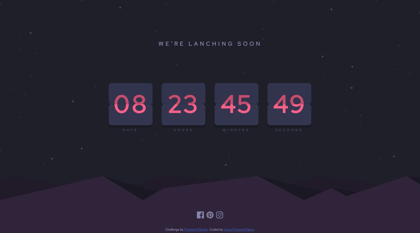 Frontend Mentor | Launch Countdown coding challenge solution