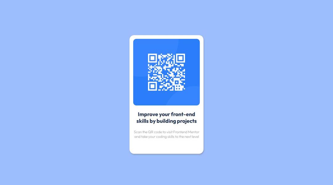 Frontend Mentor | QR Code Component with HTML + CSS coding challenge solution