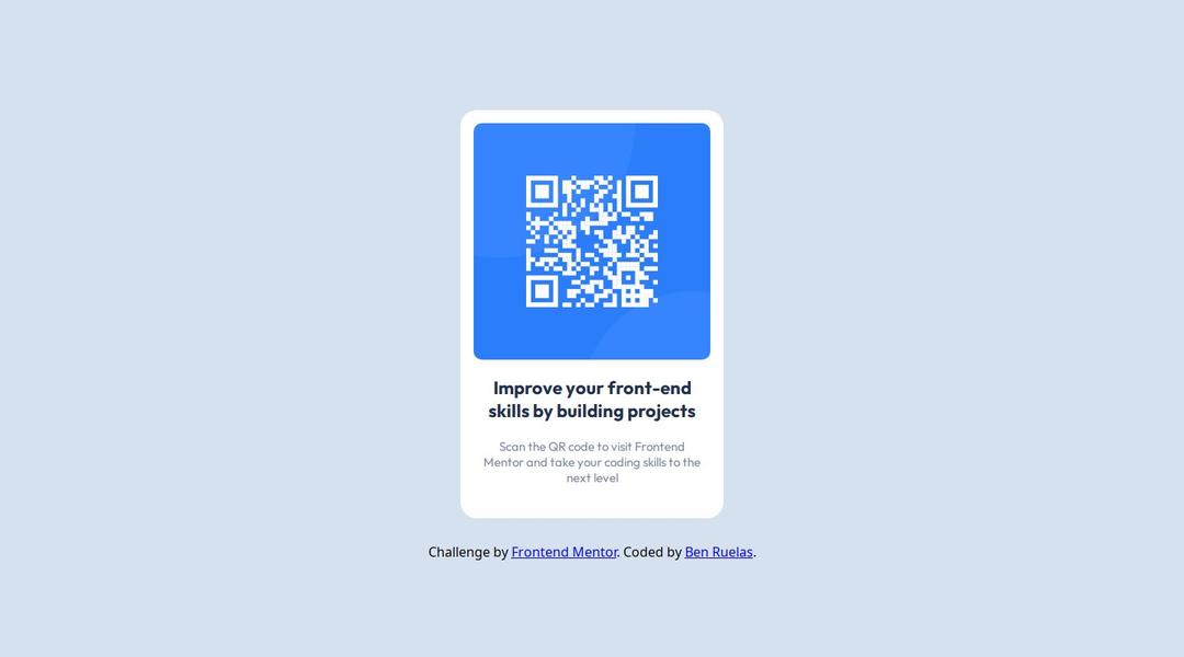 Frontend Mentor | QR Code Component using HTML and CSS coding challenge solution