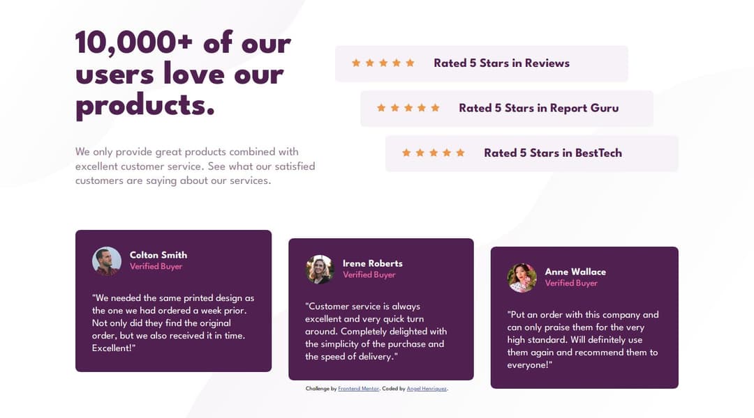 Frontend Mentor | Grid Flexbox coding challenge solution