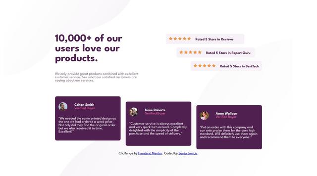 Frontend Mentor | Flexbox coding challenge solution