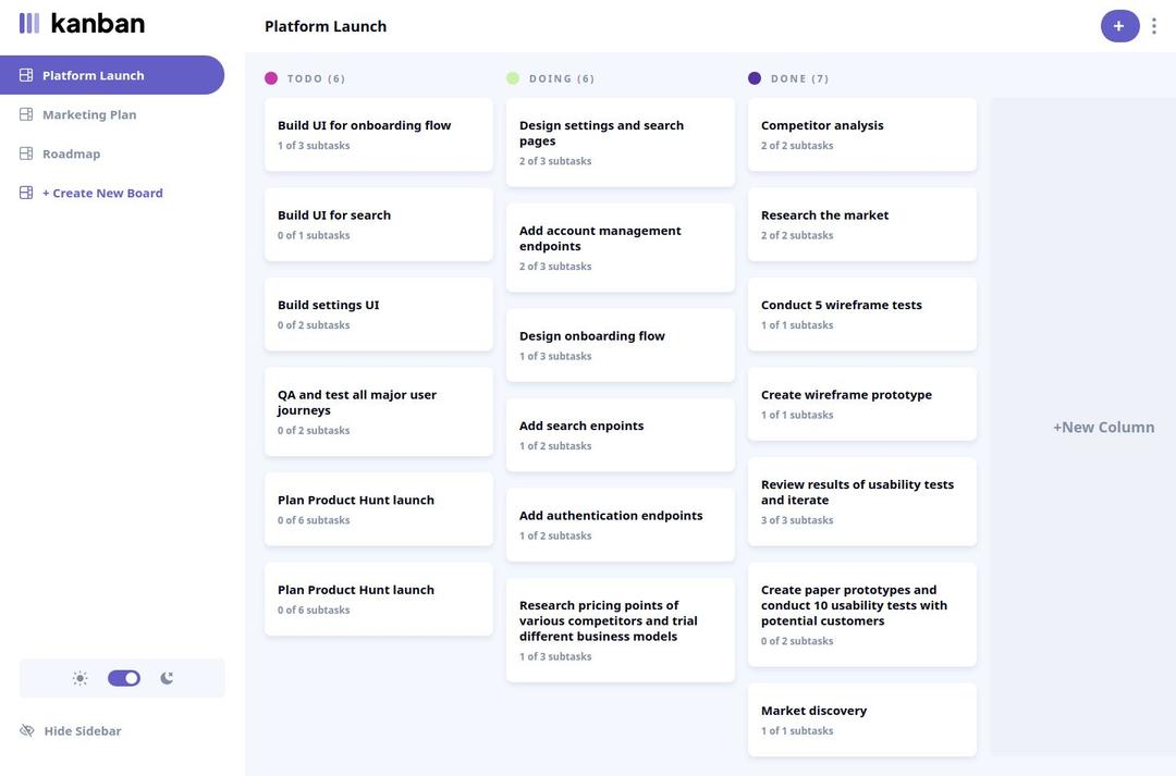 Frontend Mentor | Kanban Task Manager with Nuxt 3,TRPC, Prisma, and Tailwindcss coding challenge ...
