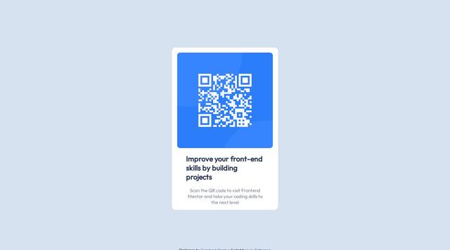 Frontend Mentor | Simple QR code page using flexbox. coding challenge solution