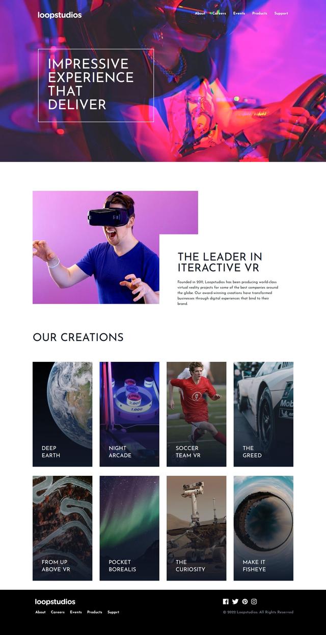 Frontend Mentor | Loopstudios landing page with Tailwind coding challenge solution