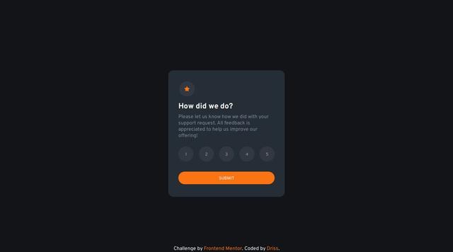 Frontend Mentor Interactive Rating Component Using Html Css