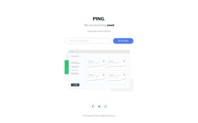 Frontend Mentor | Ping coming soon page (Tailwindcss) coding challenge solution