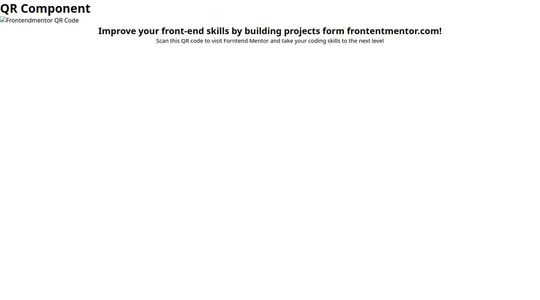 Frontend Mentor | Frontend Mentor QR Code coding challenge solution
