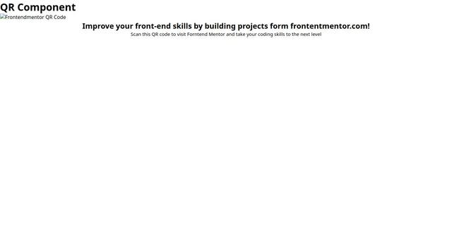 Frontend Mentor | Frontend Mentor QR Code coding challenge solution