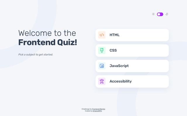 Frontend Mentor | Responsive accessible frontend Quiz App coding challenge solution