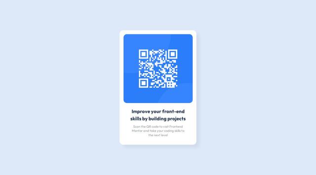 Frontend Mentor | Responsive QR code component using HTML and CSS coding challenge solution
