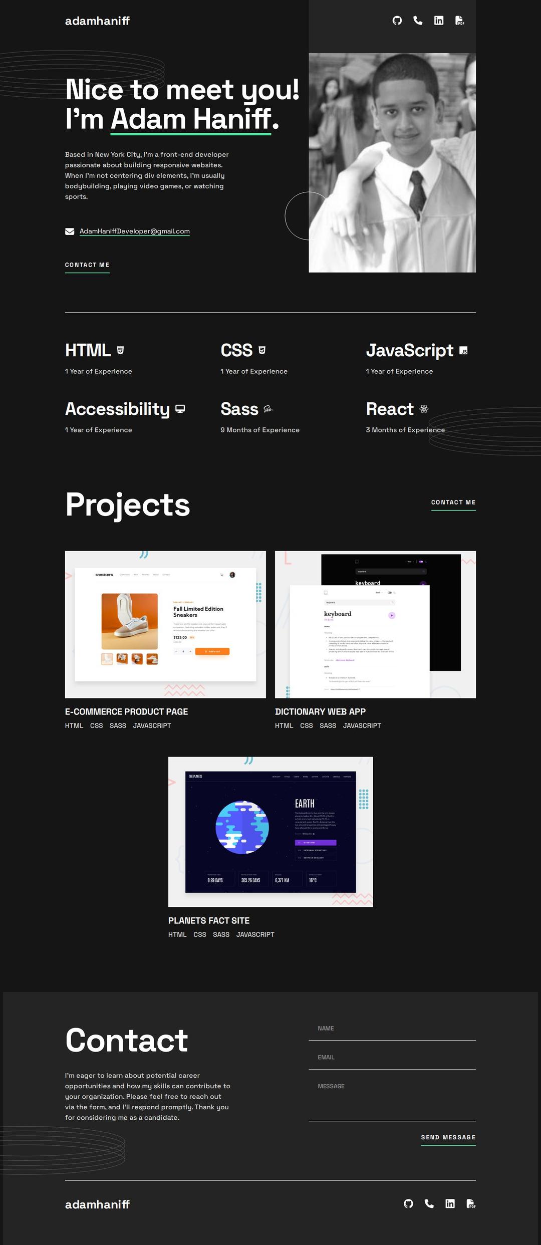 Frontend Mentor | Single-Page Developer Portfolio Using CSS Flexbox & Grid! coding challenge ...