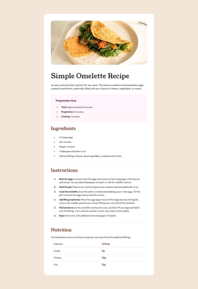 Frontend Mentor | Recipe Page Re-design coding challenge solution