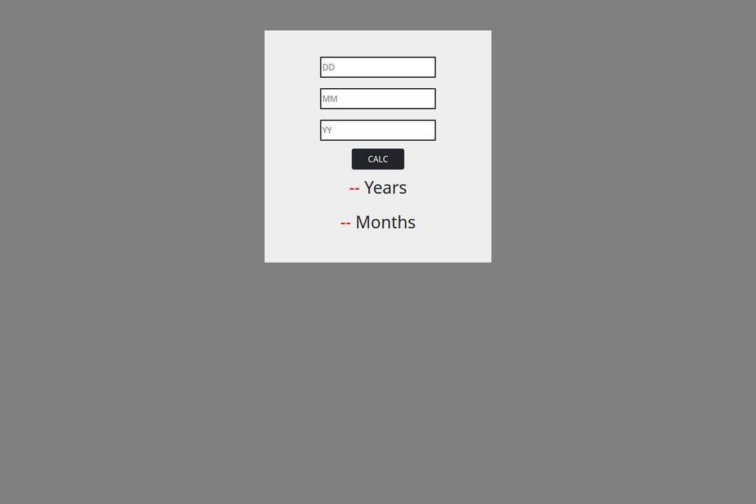 Frontend Mentor | age calculator using html , css and javaScript .. it is responsive coding ...