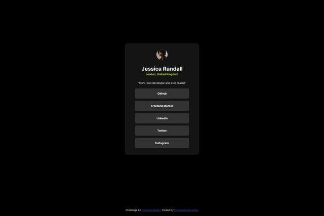 Frontend Mentor | Frontend Mentor | Social links profile coding challenge solution