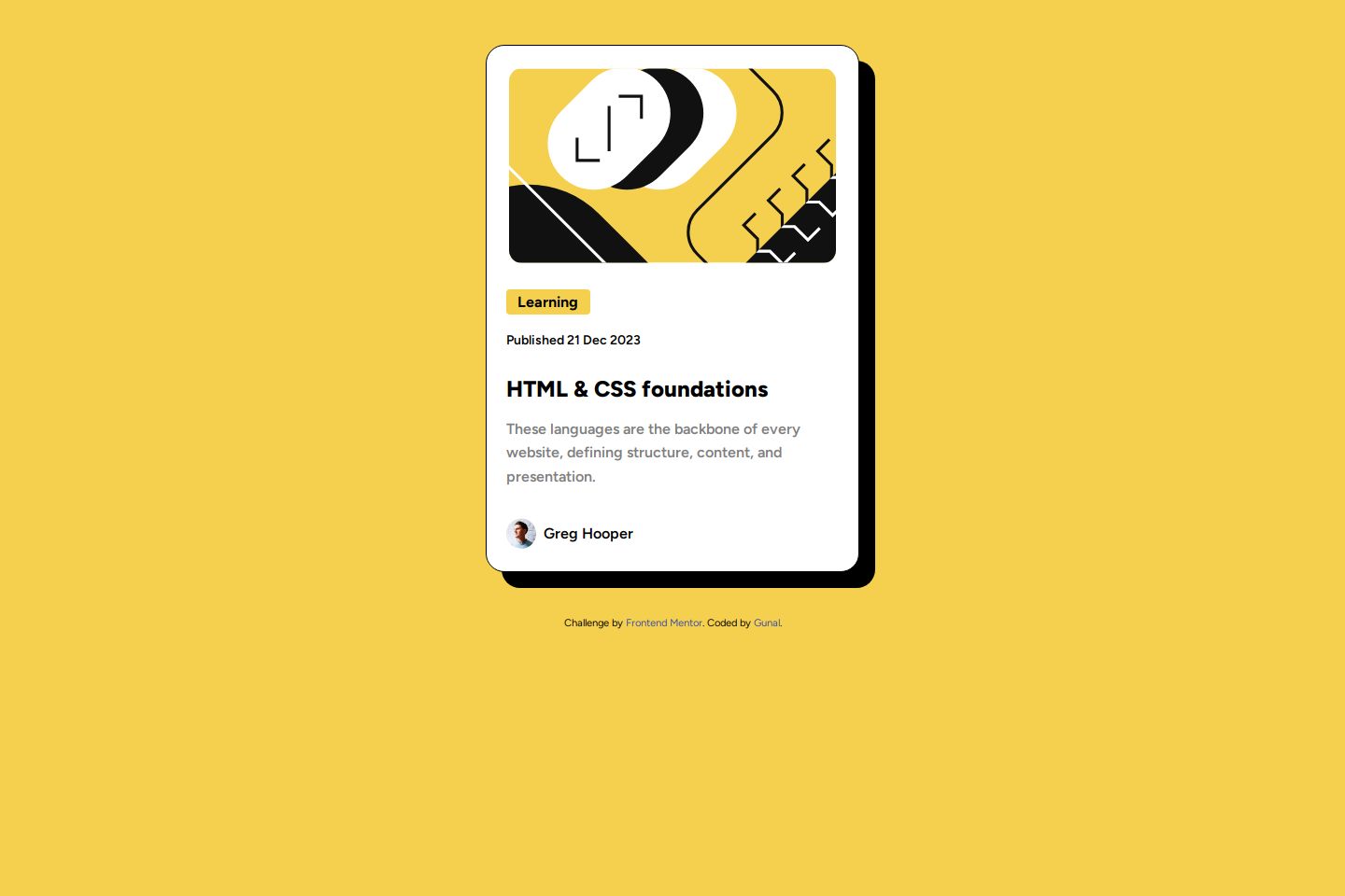 Frontend Mentor | blog preview card using html and css coding challenge solution