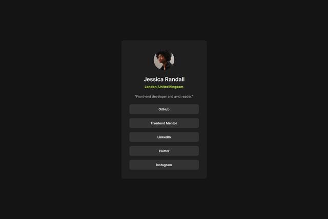 Frontend Mentor | Social Links Profile using flexbox coding challenge solution