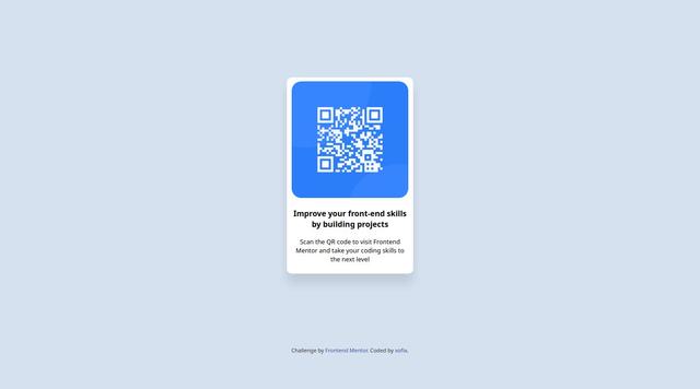 Frontend Mentor | Simple QR Code viewer coding challenge solution