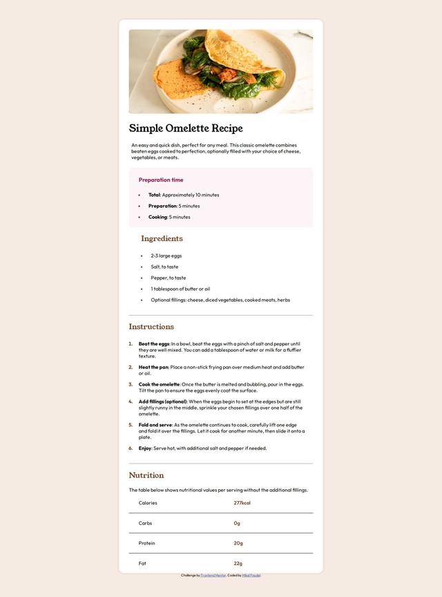 Frontend Mentor | Simple use of HTML and internal CSS coding challenge solution