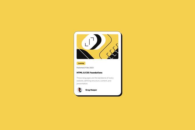 Frontend Mentor | Blog preview card: HTML & CSS coding challenge solution