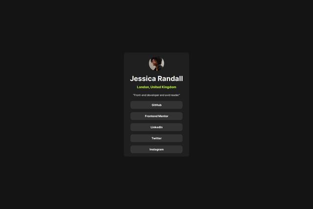 Frontend Mentor Responsive Social Links Profile With Pure Html And