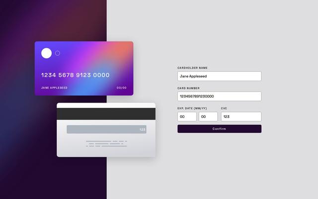 Frontend Mentor | Interactive Card Component using ReactJS and ReactHookForms coding challenge ...