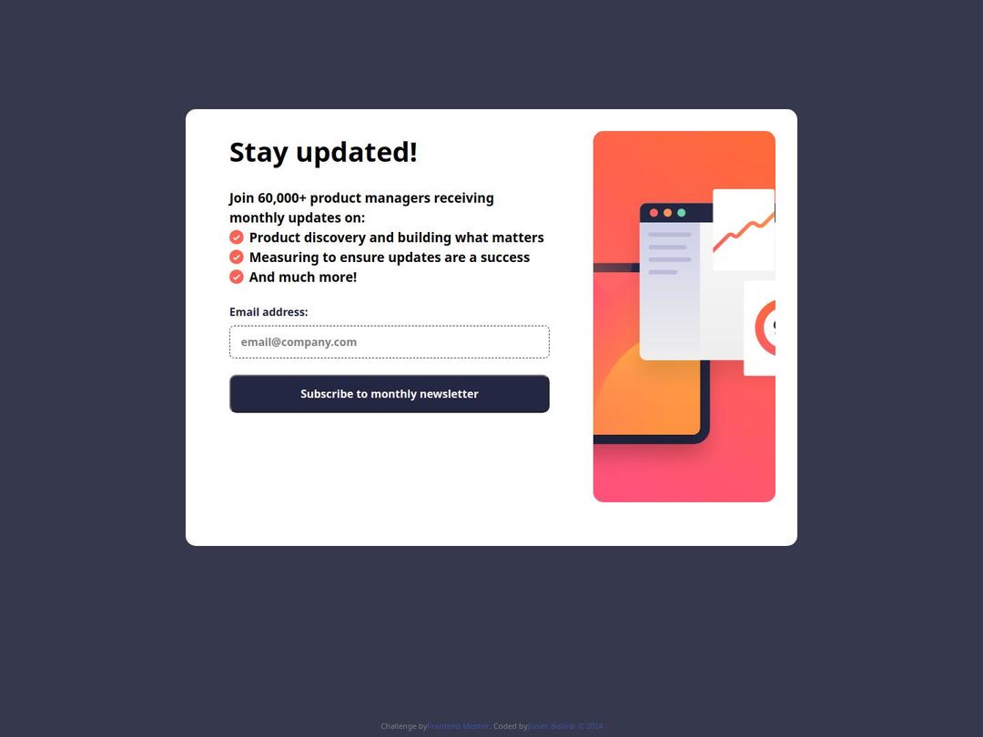 Frontend Mentor | Frontend Mentor - Newsletter sign-up form with ...