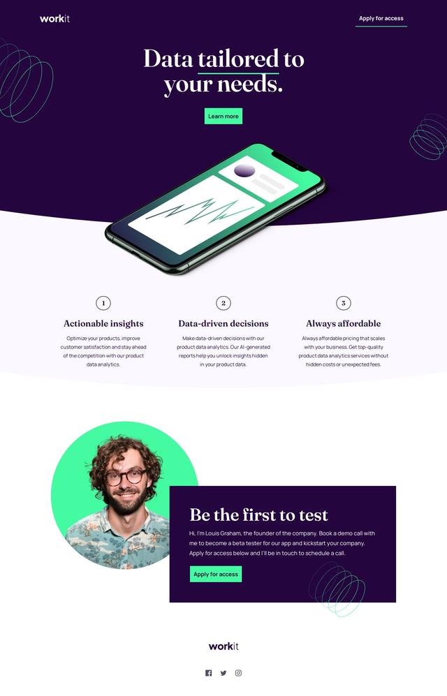 Frontend Mentor | Workit landing page with Astro and Tailwind. coding challenge solution