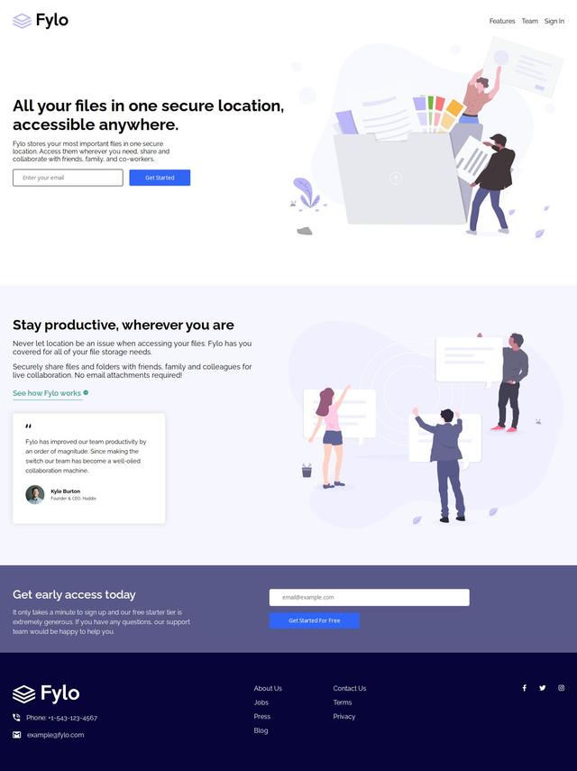 Frontend Mentor | Flyo Landing Page Using CSS coding challenge solution
