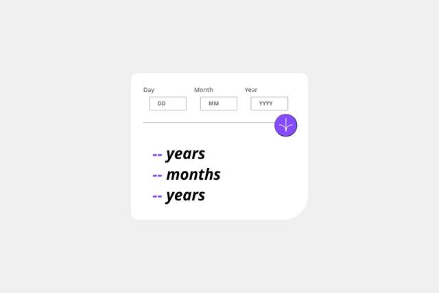 Frontend Mentor | age calculator coding challenge solution