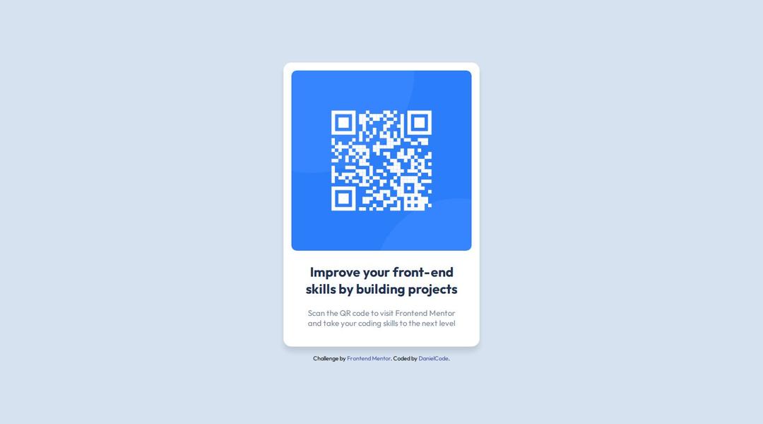 Frontend Mentor | Responsive QR Code Component using Grid CSS coding challenge solution