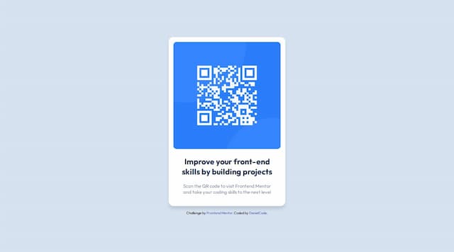 Frontend Mentor | Responsive QR Code Component using Grid CSS coding challenge solution