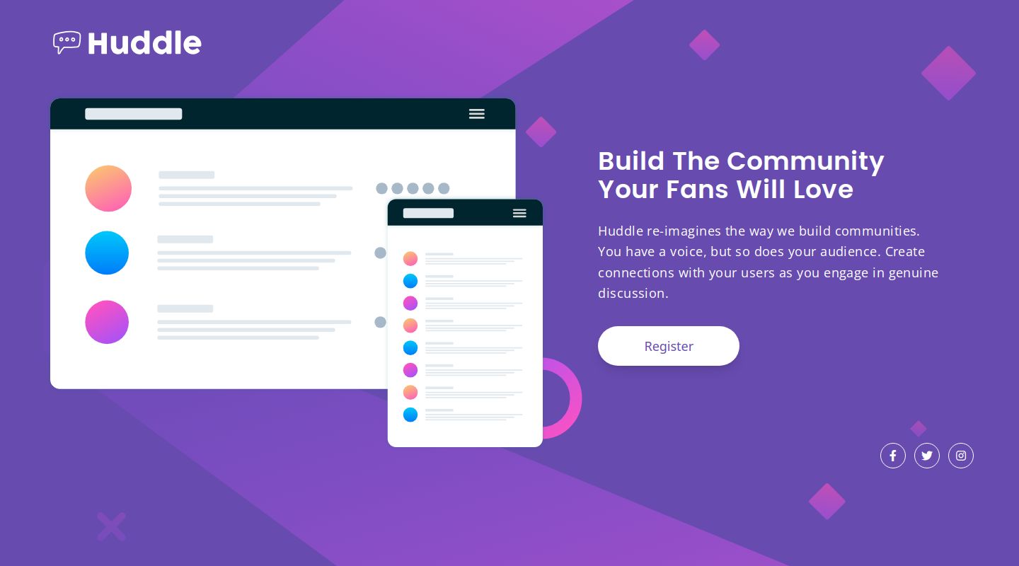 Frontend Mentor | Huddle Landing Page using HTML, Tailwind coding ...